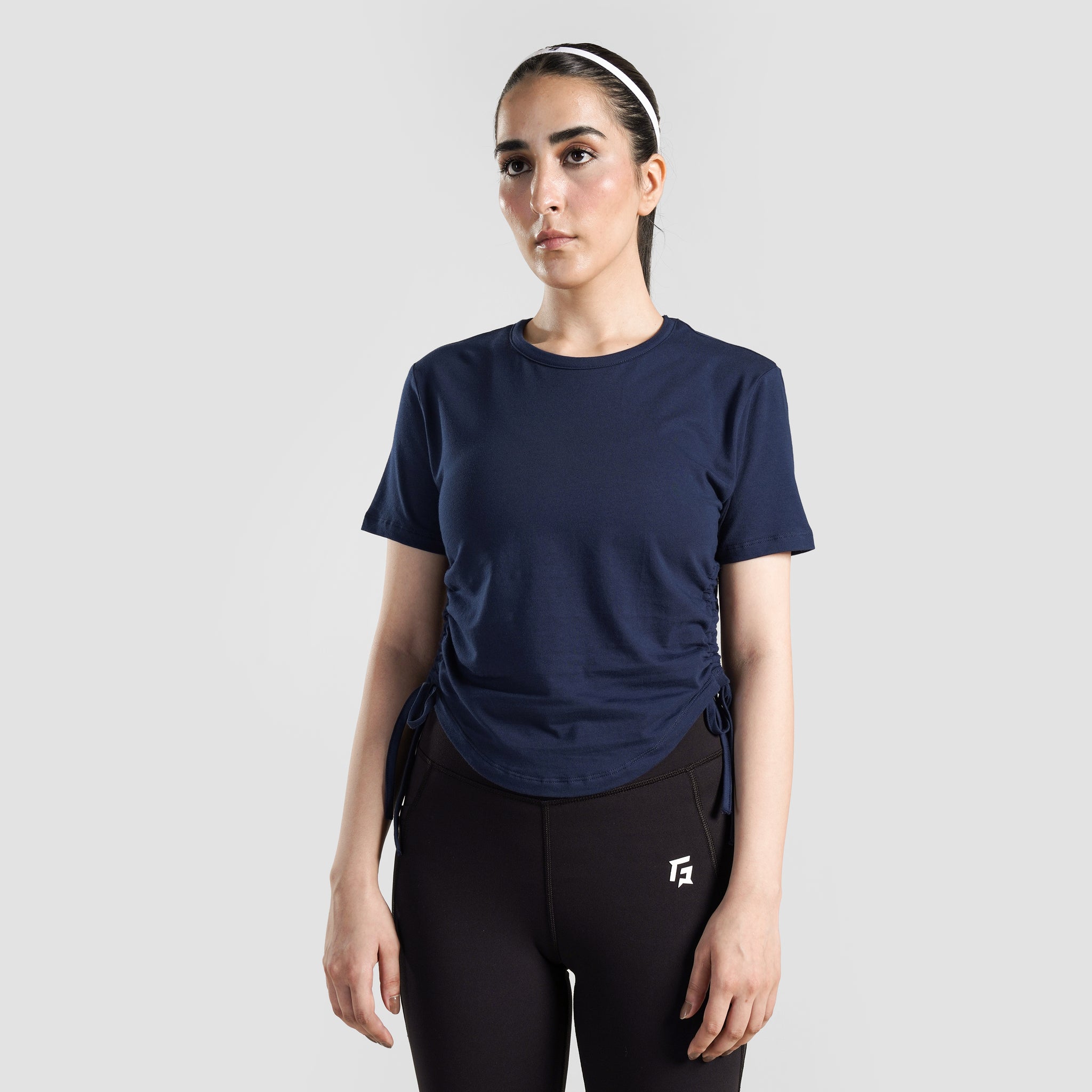 Active Shape Crop Tee (Navy) for Workout | Women gym t-shirts Pakistan ...